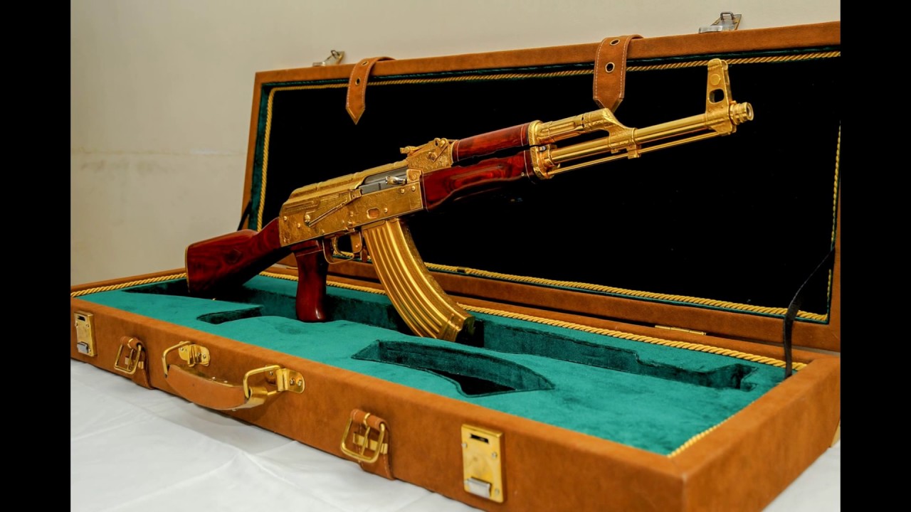 gold AK-47 Kalashnikov ( золотой АК-47 Калашников ) - YouTube