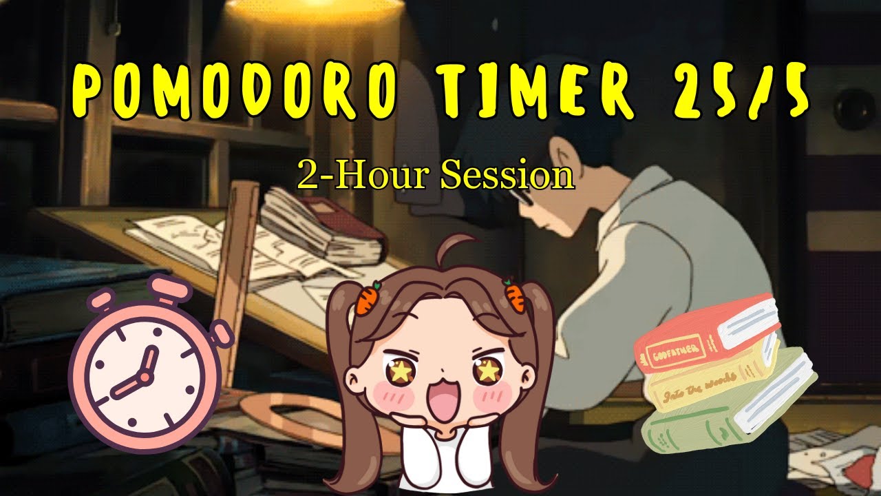 2-Hour Pomodoro Marathon | 25/5 Study Session Timer 🎈📚 - YouTube