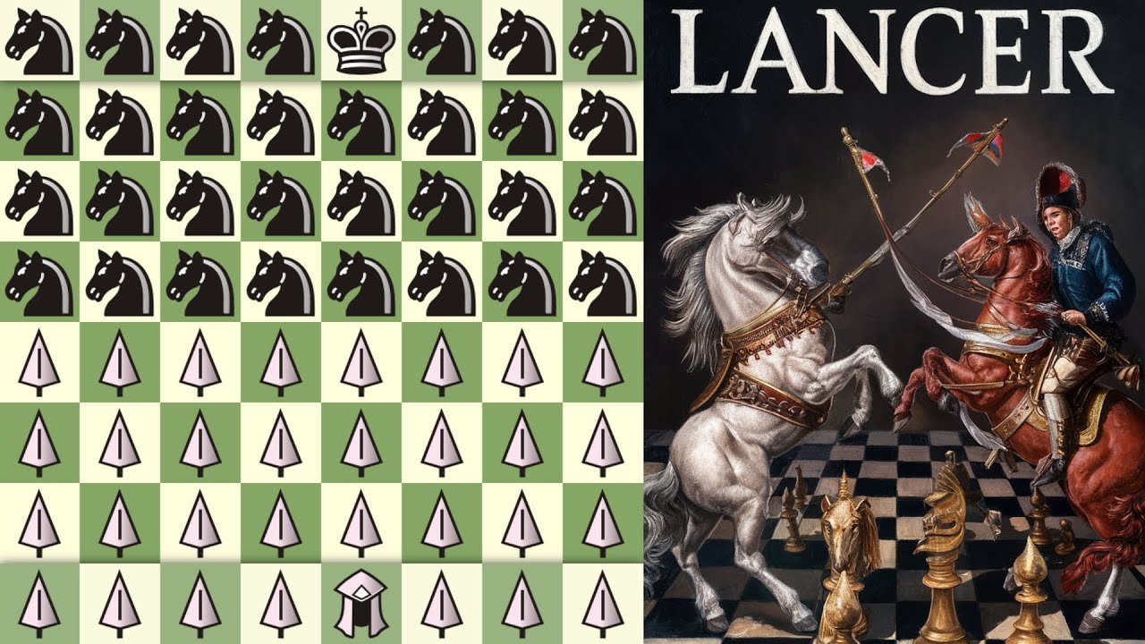 Lance army vs Knight Army Battle using Fairy Stockfish - YouTube