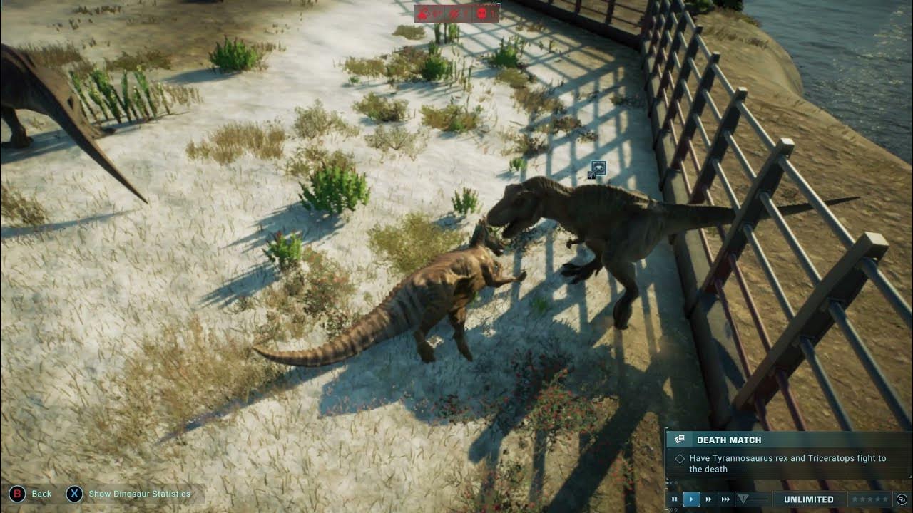 Edmontosaurus vs Trex Tyrannosaurus Rex Jurassic World Evolution 2 ...