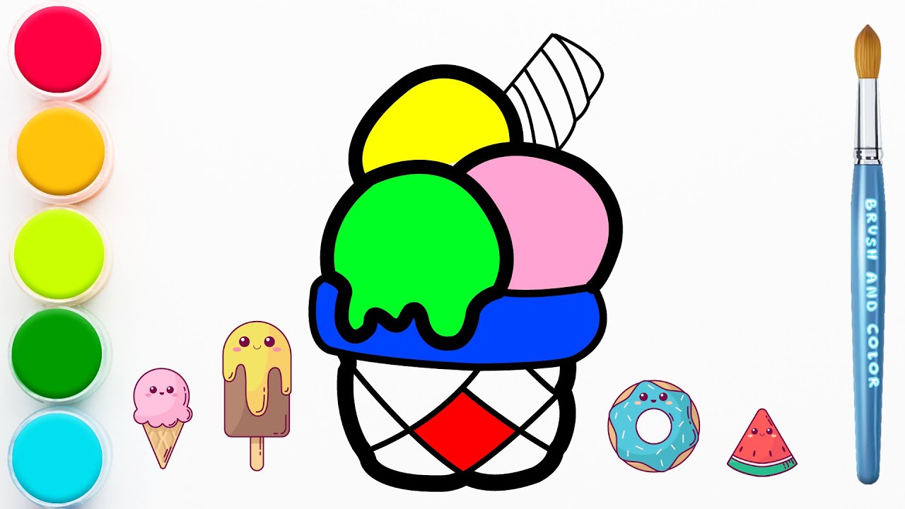 How to Draw a ice Cream Basket | Step by Step - YouTube