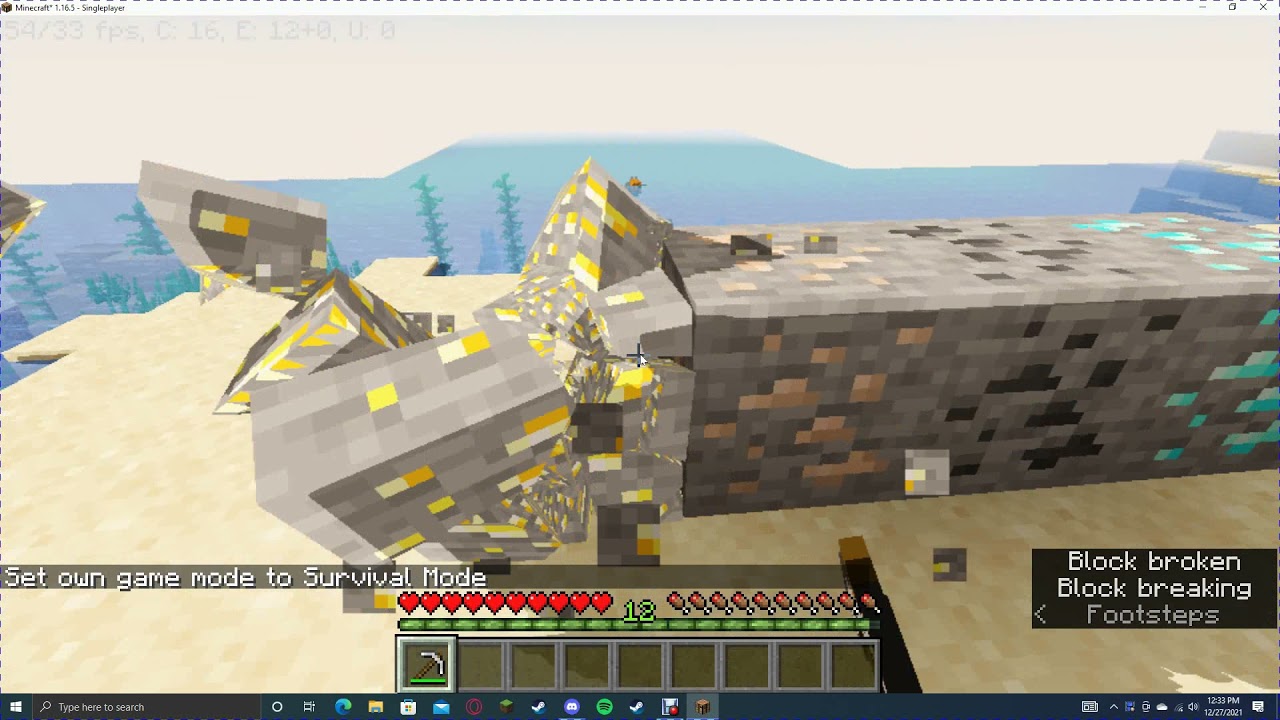 POV u using blender to make minecraft have Realistic Block Physics ...