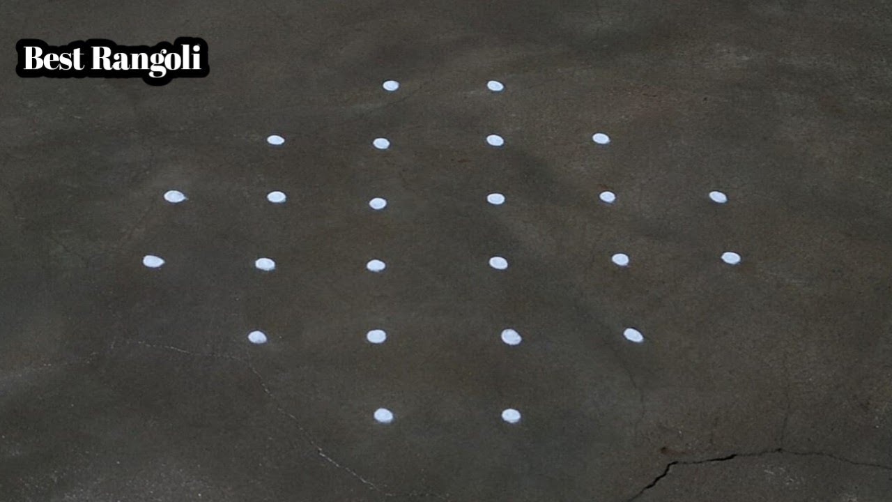 Cute rangoli design // very simple and easy rangoli design - YouTube