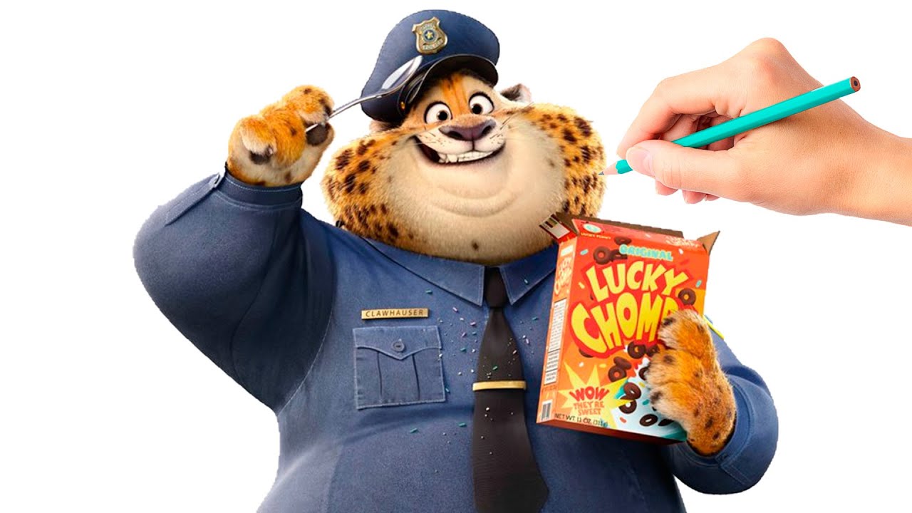 How to Draw Benjamin Clawhauser - Zootopia - YouTube