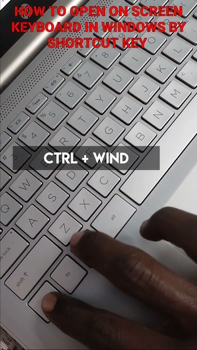 how to open on screen keyboard in windows by shortcut keys #laptop #shorts #kvcomputertech - YouTube
