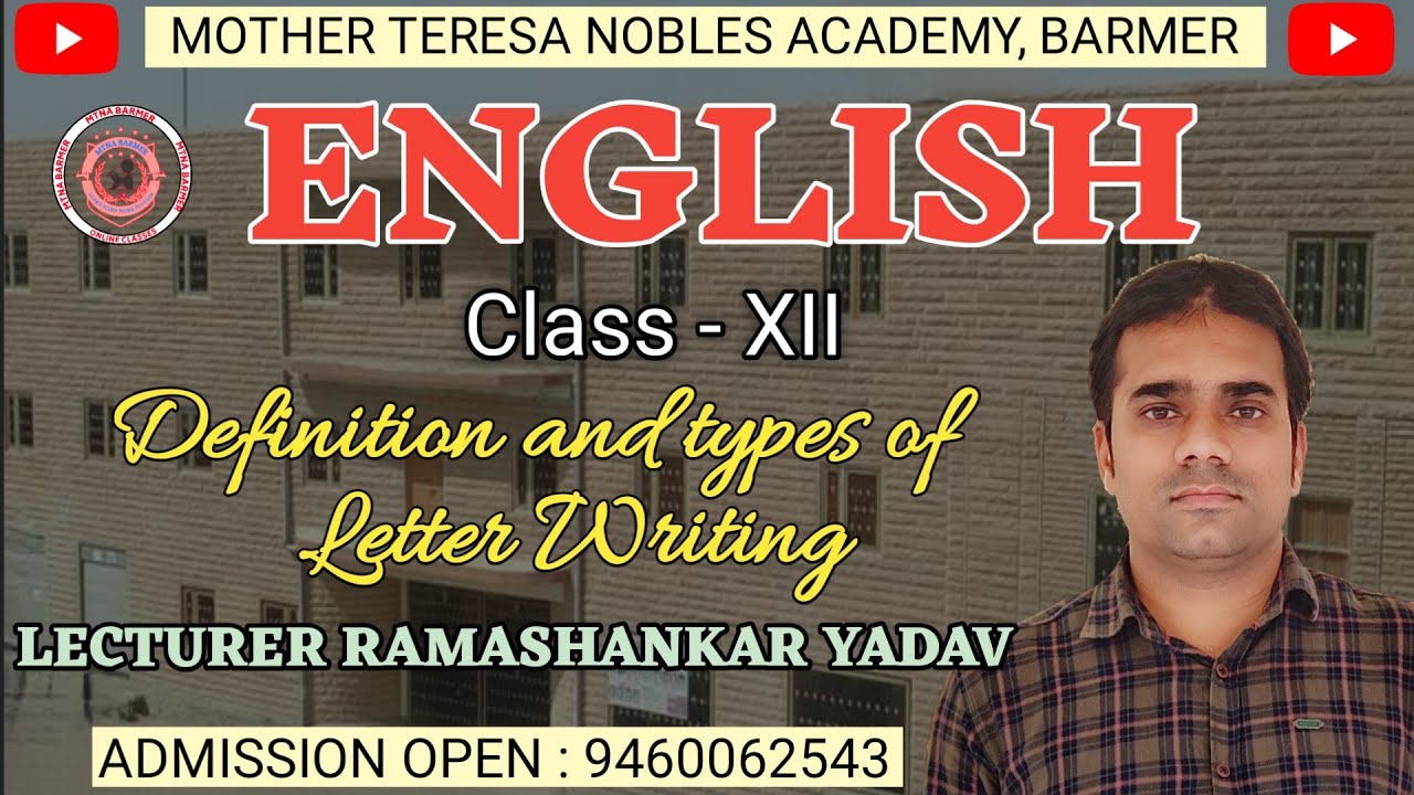CLASS XII ENGLISH Definition And Types Of Letter Writing YouTube class-xii-english-definition-and-types-of-letter-writing-youtube