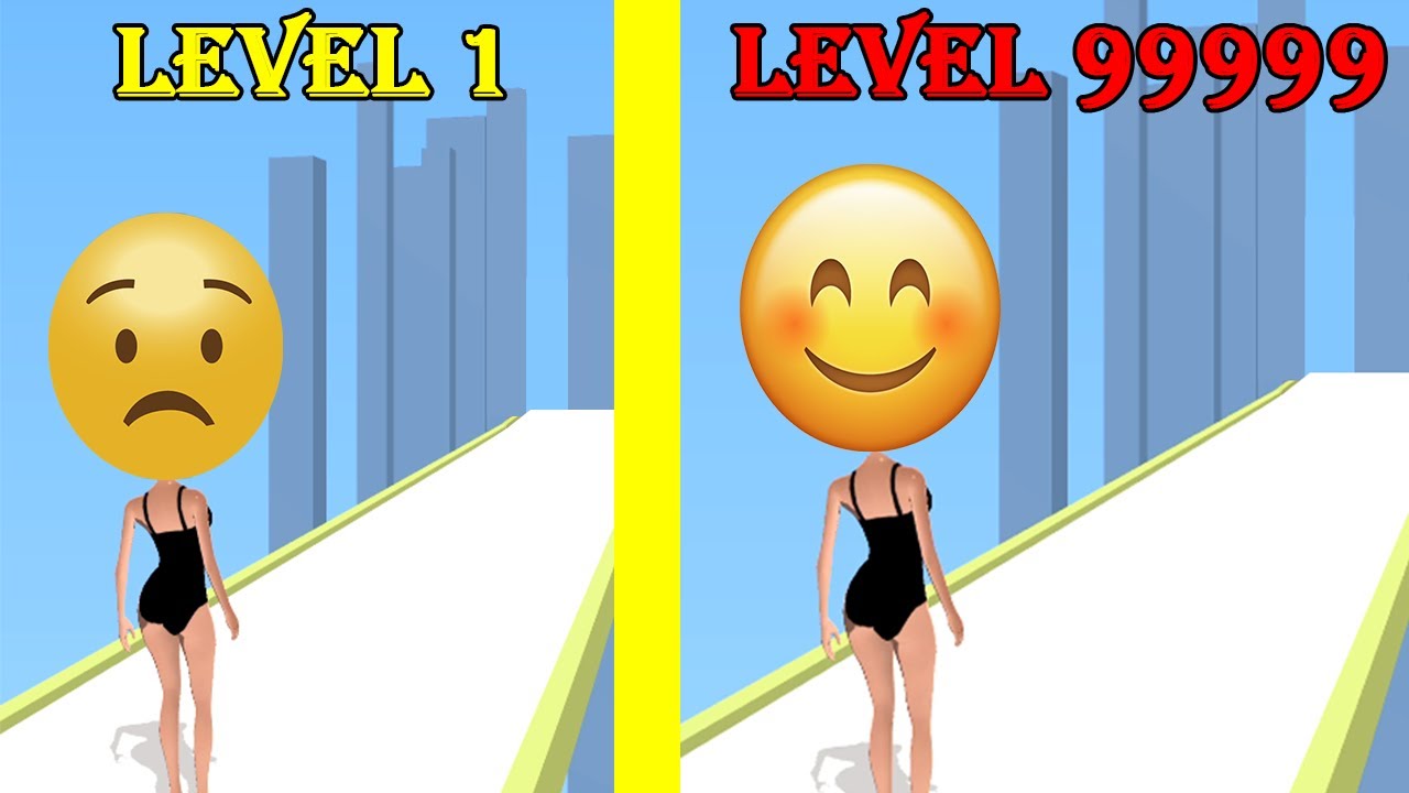 Level 1 VS Level 99999 - Selfie Run ! - YouTube