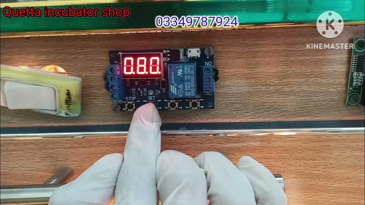 incubator tray timer setty-xyj02 timer setting - YouTube