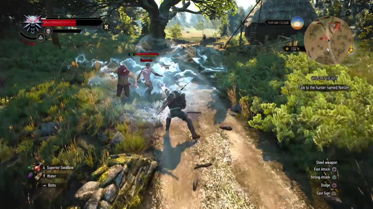 The Witcher 3: Wild Hunt exploding Aard - YouTube