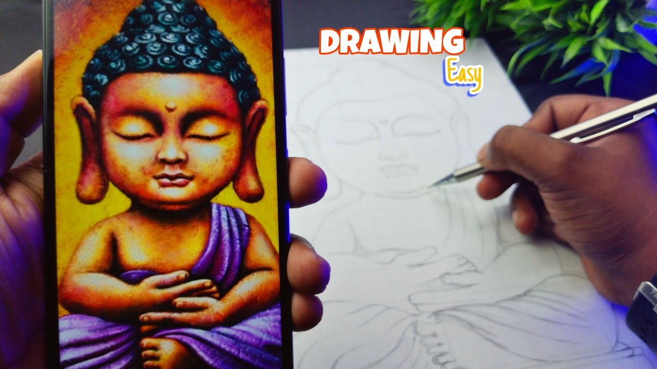 Goutam Budha Drawing | How to draw Goutam budha Easy. - YouTube
