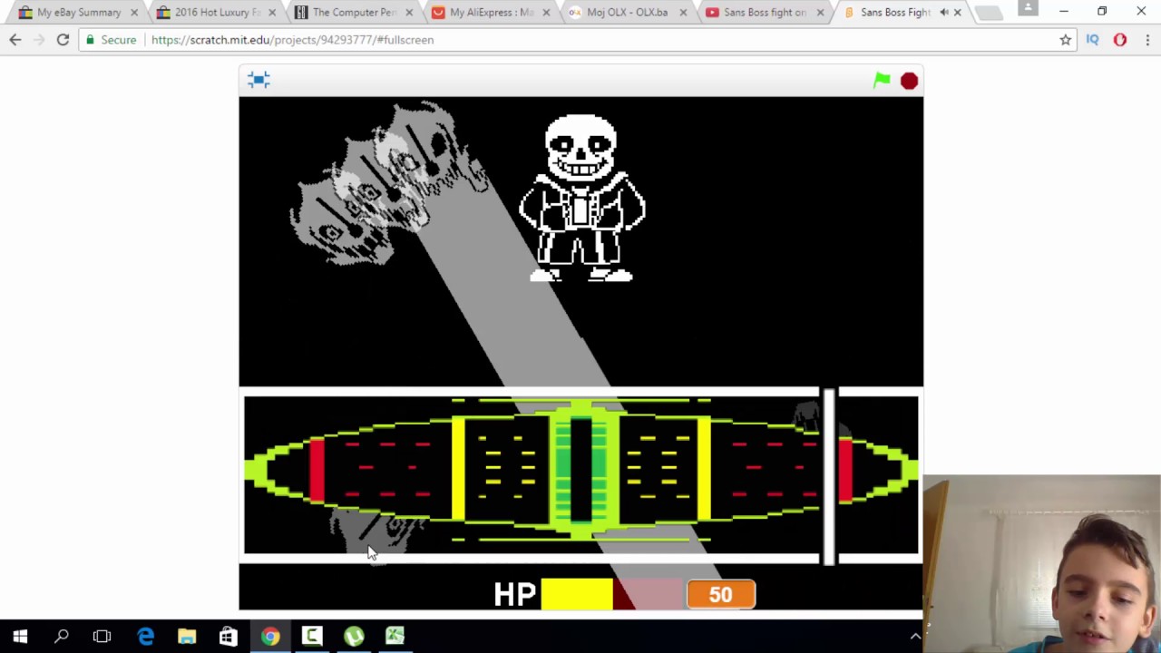 Sans Boss Battle in Scratch Edition with commentary - facecam - 2017 ...