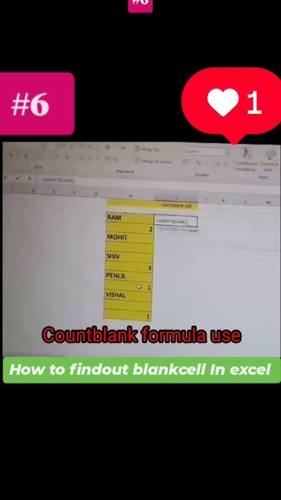 HOW TO COUNT BLANK CELL IN EXCEL #EXCEL #exceltutorial #exceltricks #Excelgururammohantiwarii ...