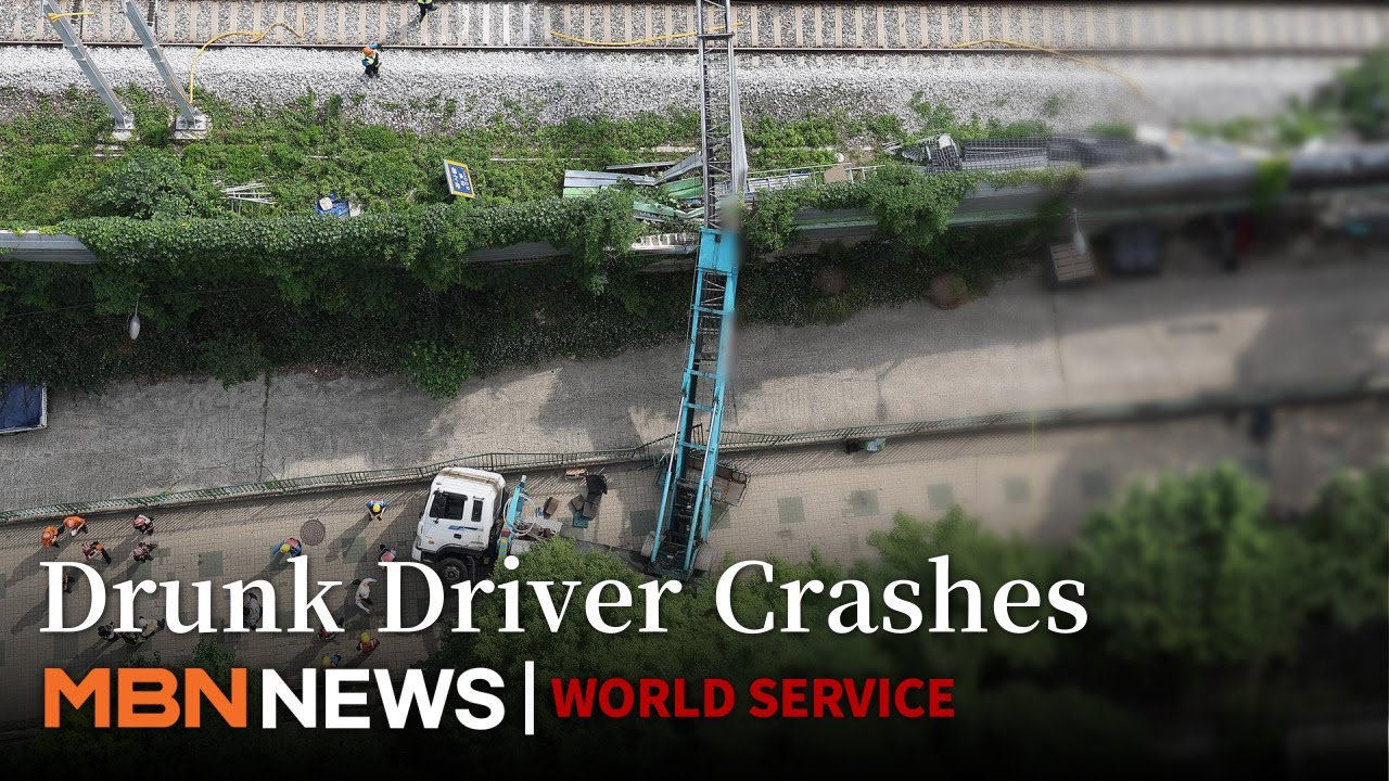 Drunk Driver's Ladder Truck Crashes Into Seoul Railway, Halts Trains 5 ...