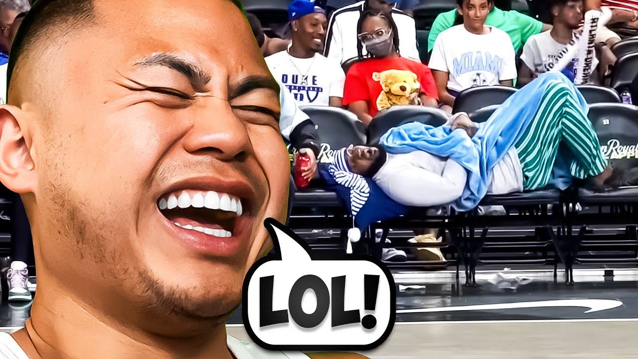 JIDION WENT TO SLEEP AT A WNBA GAME LOL! - YouTube