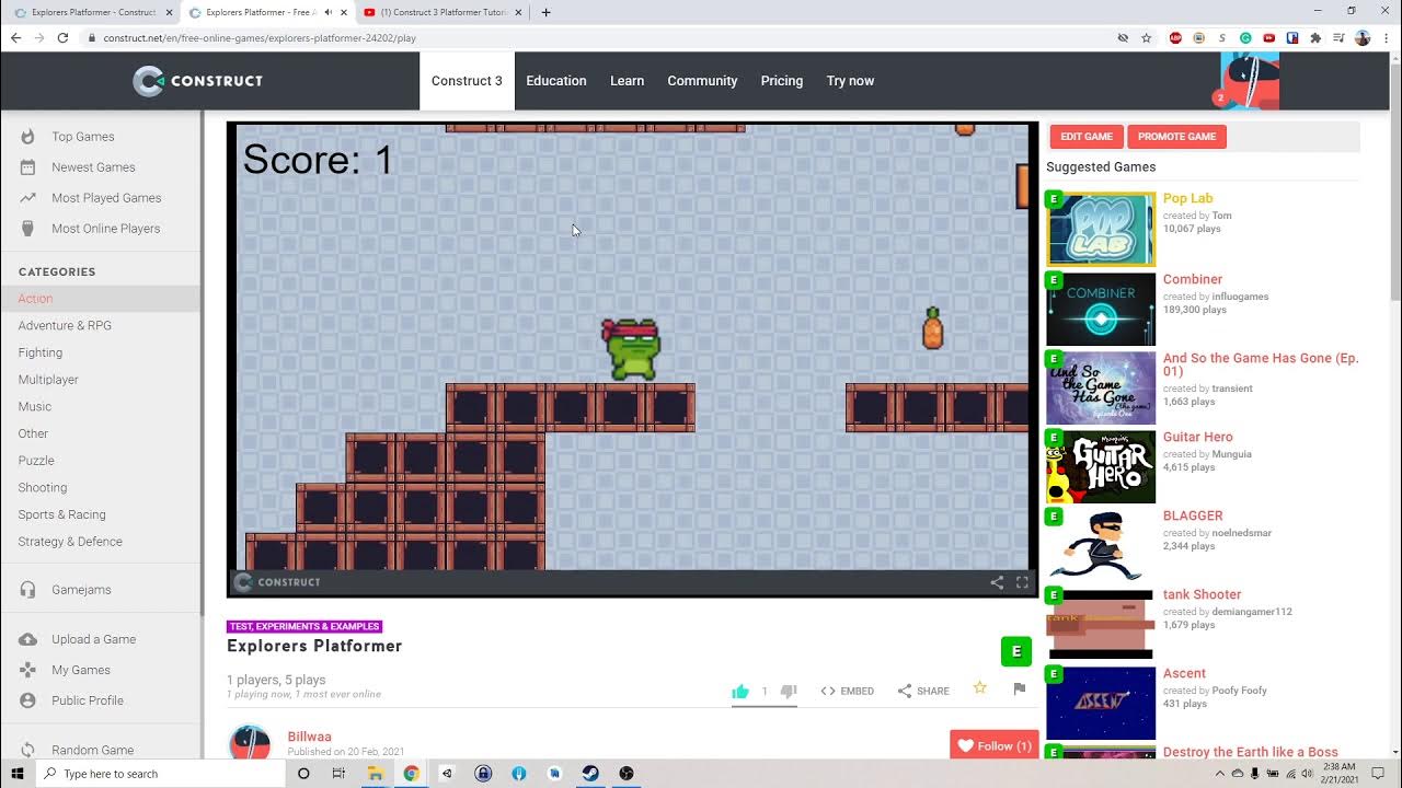 Construct 3 Platformer Tutorial - 0 Intro v2 - YouTube