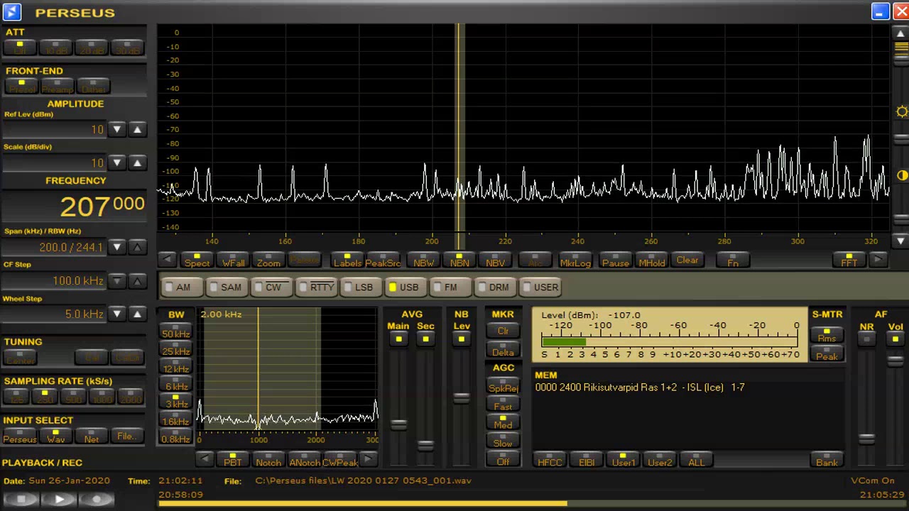 207 kHz RÚV Rás 1 strongly presumed Jan 26,2020 2100 UTC - YouTube