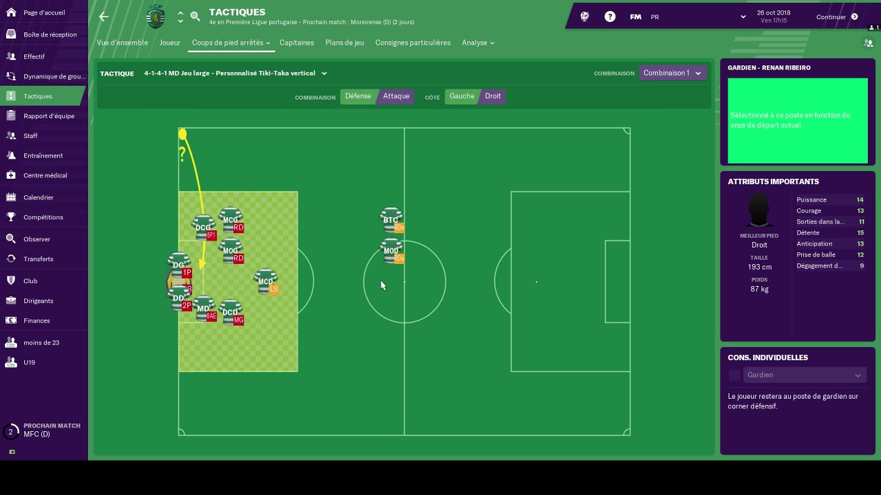 Tactique corner Football Manager 2019 - YouTube