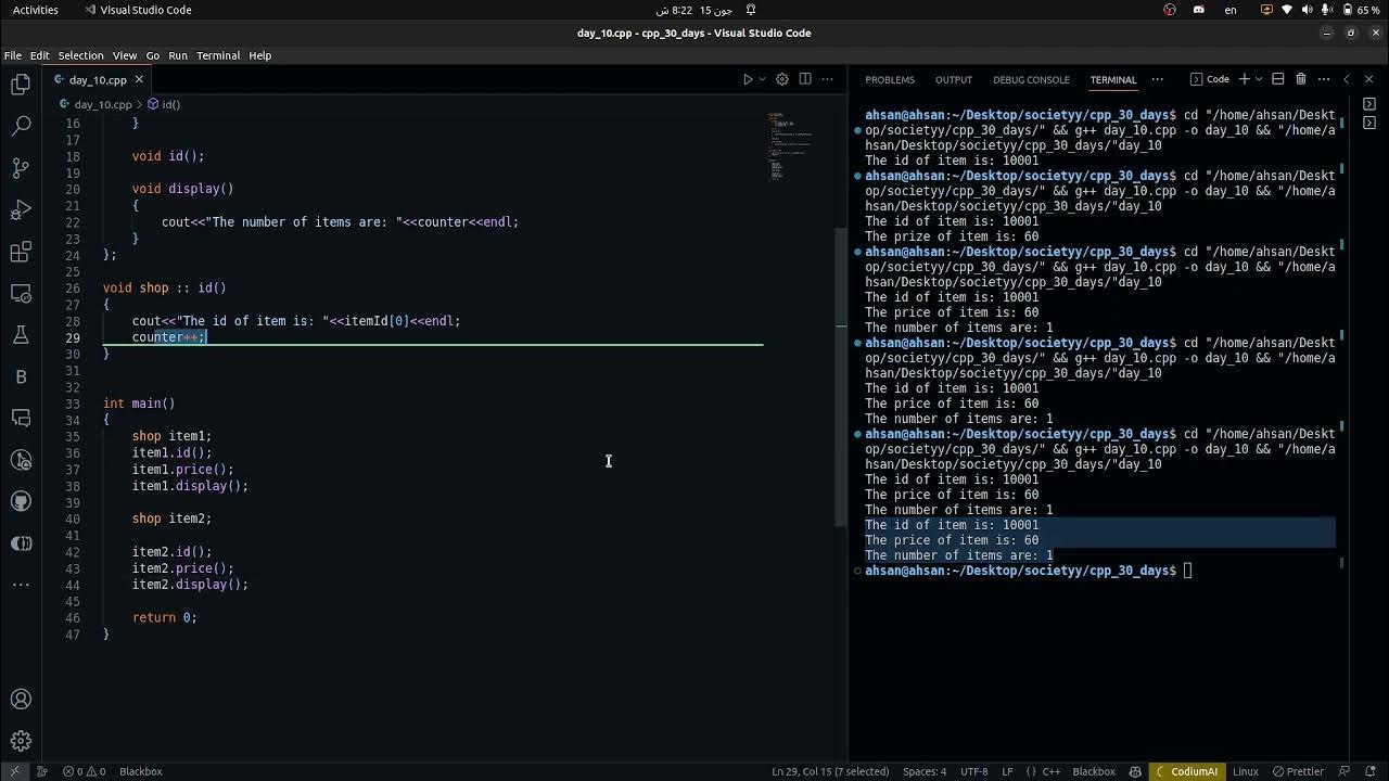 03 Arrays and Static Variable in OOP || C++ - YouTube