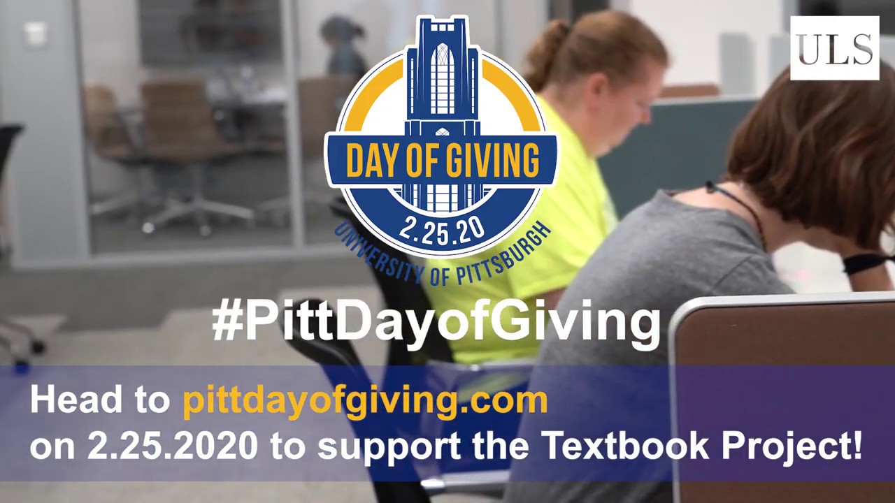 The Textbook Project - Pitt Day of Giving - YouTube