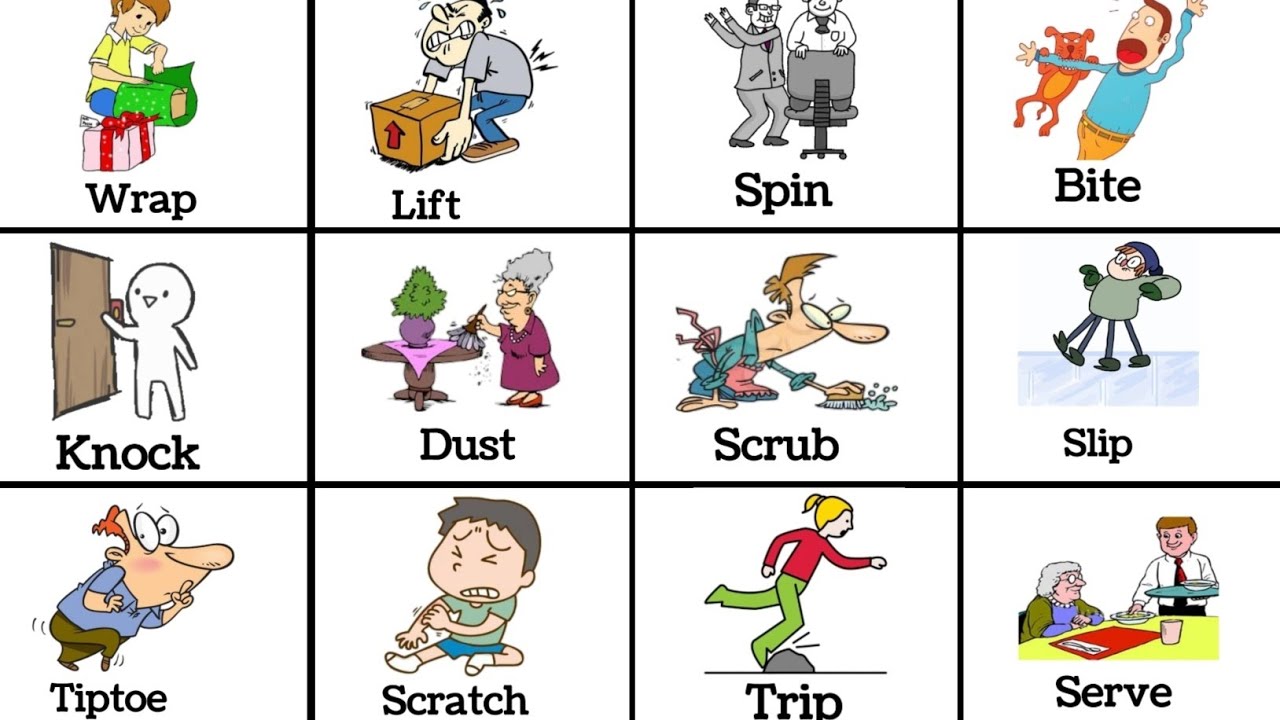 Action verbs | All Action verbs | Action verbs with pictures | Action ...