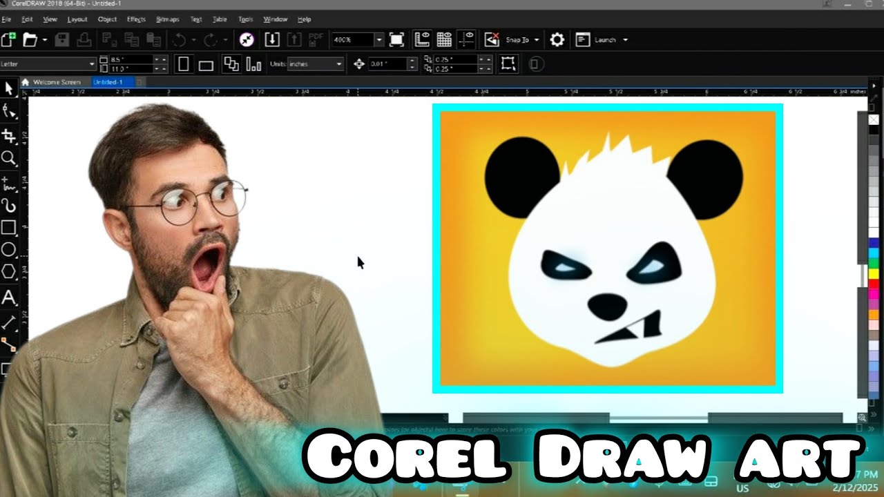 Angry Panda Logo Design in CorelDRAW | Powerful & Bold Mascot Logo 🎨🔥 ...
