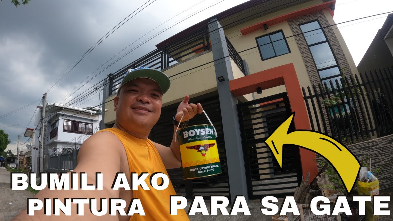 BUMILI AKO PINTURA PARA SA GATE NG BAHAY - YouTube