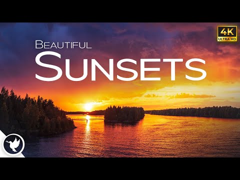 Relax with Breathtaking Sunsets - Peaceful, Calming, , Soothing, Piano music for Stress Relief