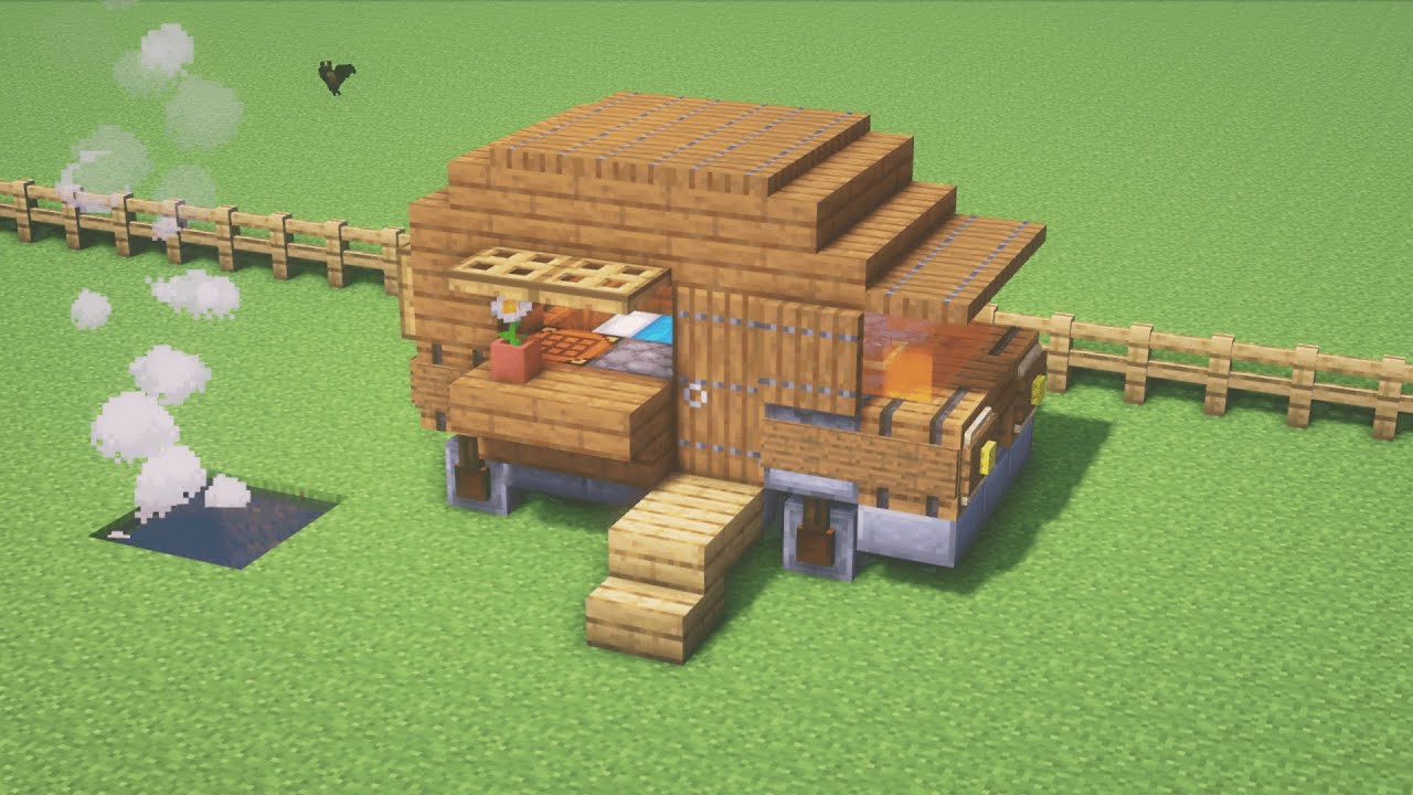 [Minecraft Tutorial] How to Build a Camp Car House - YouTube