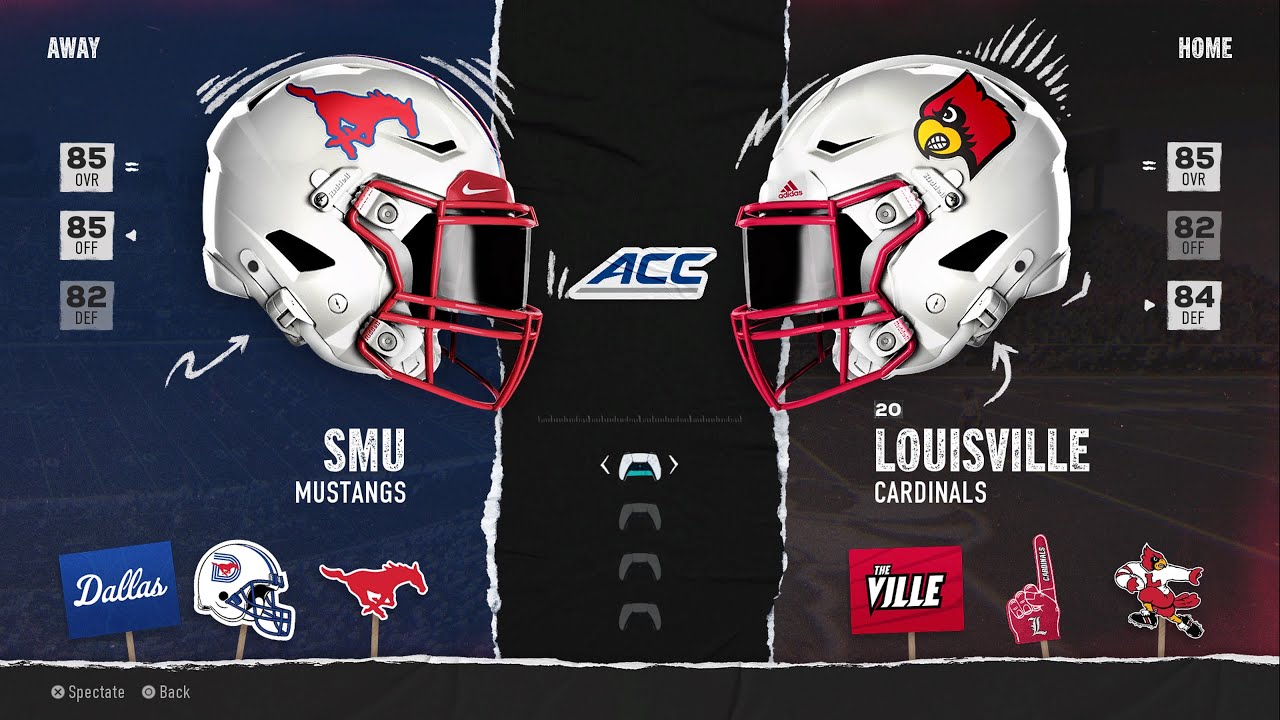 SMU vs Louisville Week 6 Simulation 2024 Season - College football 25 ...