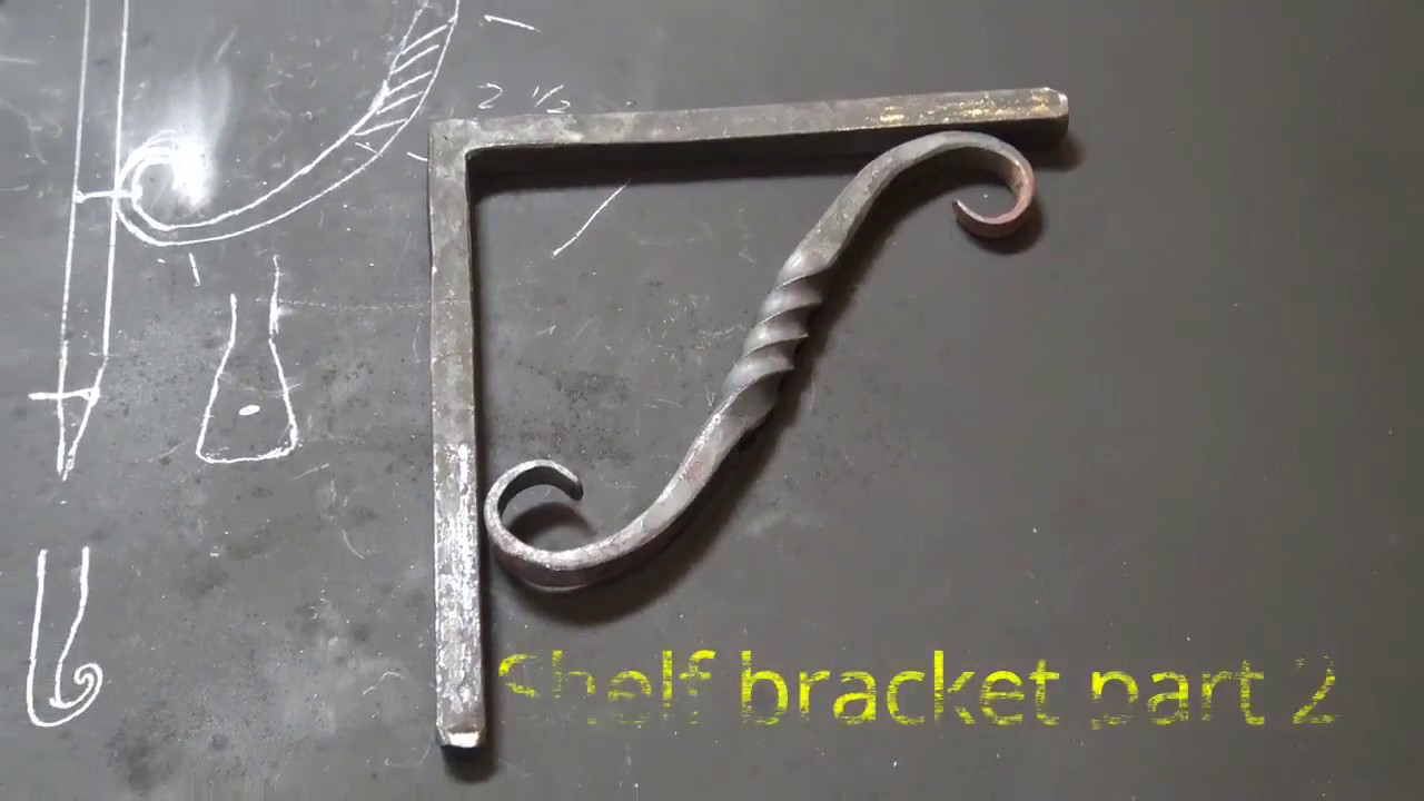 Forged iron shelf bracket - part 2 - basic blacksmithing - YouTube