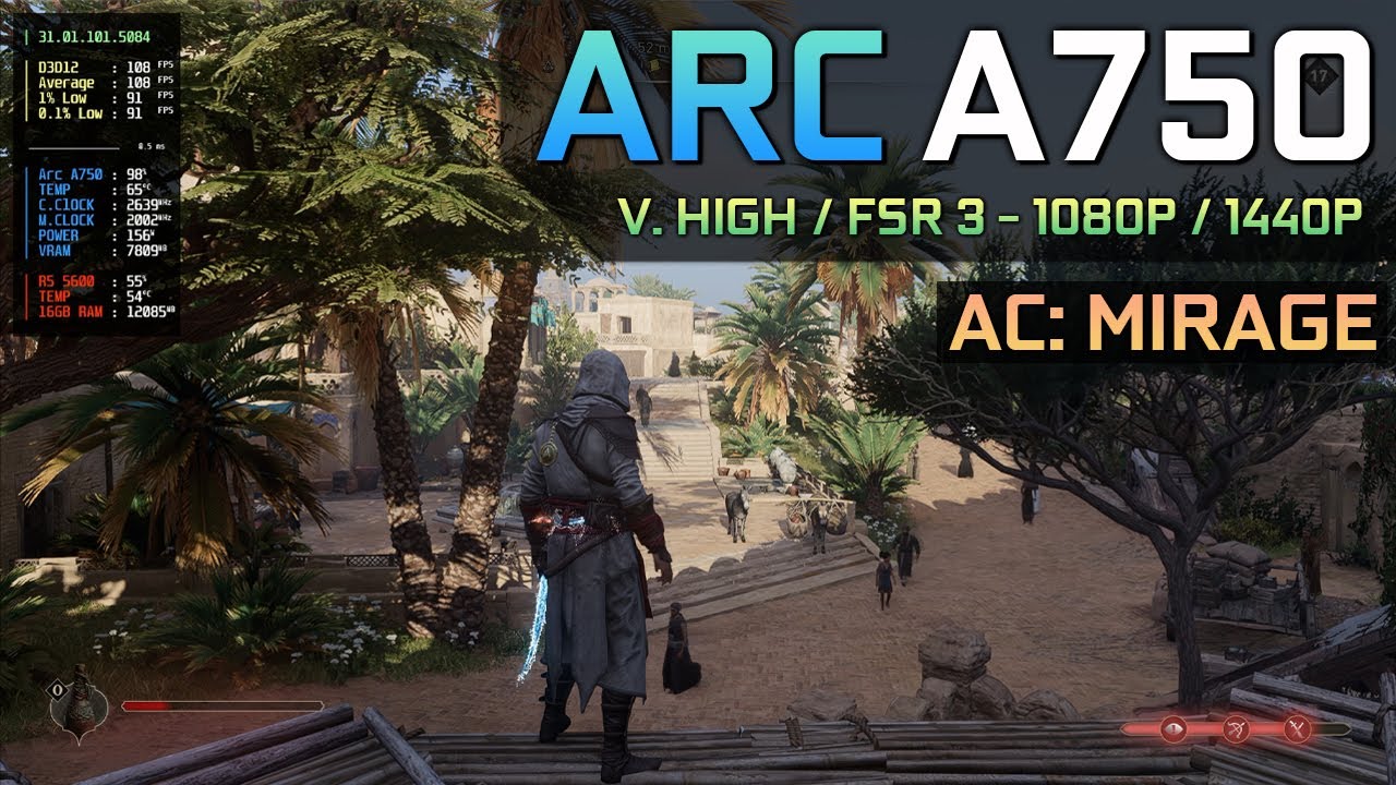 Assassin's Creed Mirage - Arc A750 | Very High / FSR 3 Frame Gen Mod ...