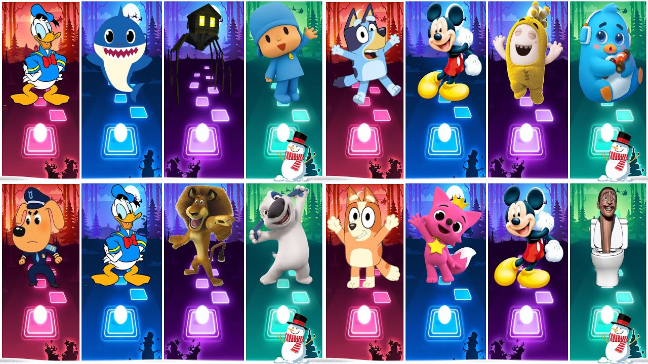 Donald Duck All Video Megamix 🆚 Baby Shark Friends 🆚 Cocomelon 🆚 Bluey ...