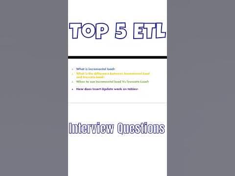 Top 5 ETL Interview Questions - YouTube