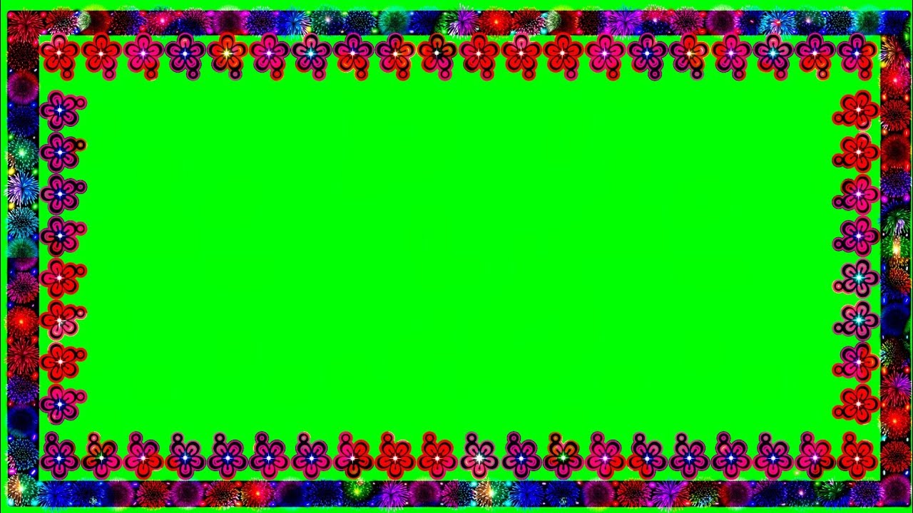 Red Rose Frame green screen Video effect | HD Free Green Background ...