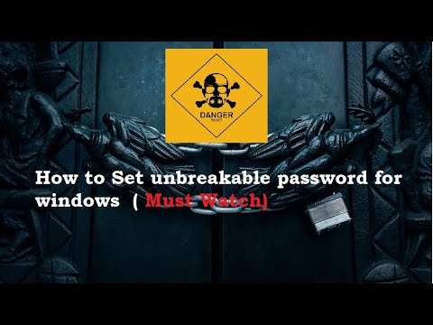 how to set startup password for your windows and set double security ...