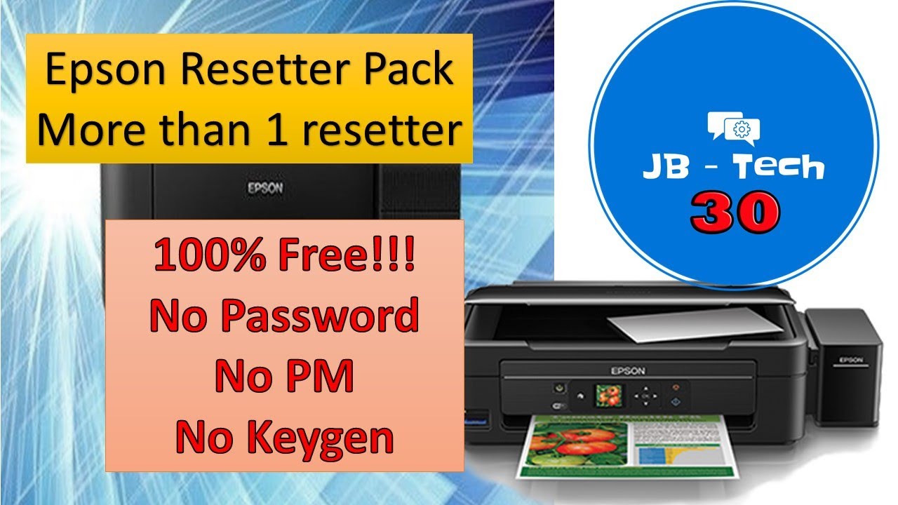 New! How to reset EPSON Printer 100% free No Password/No Keygen/No PM ...
