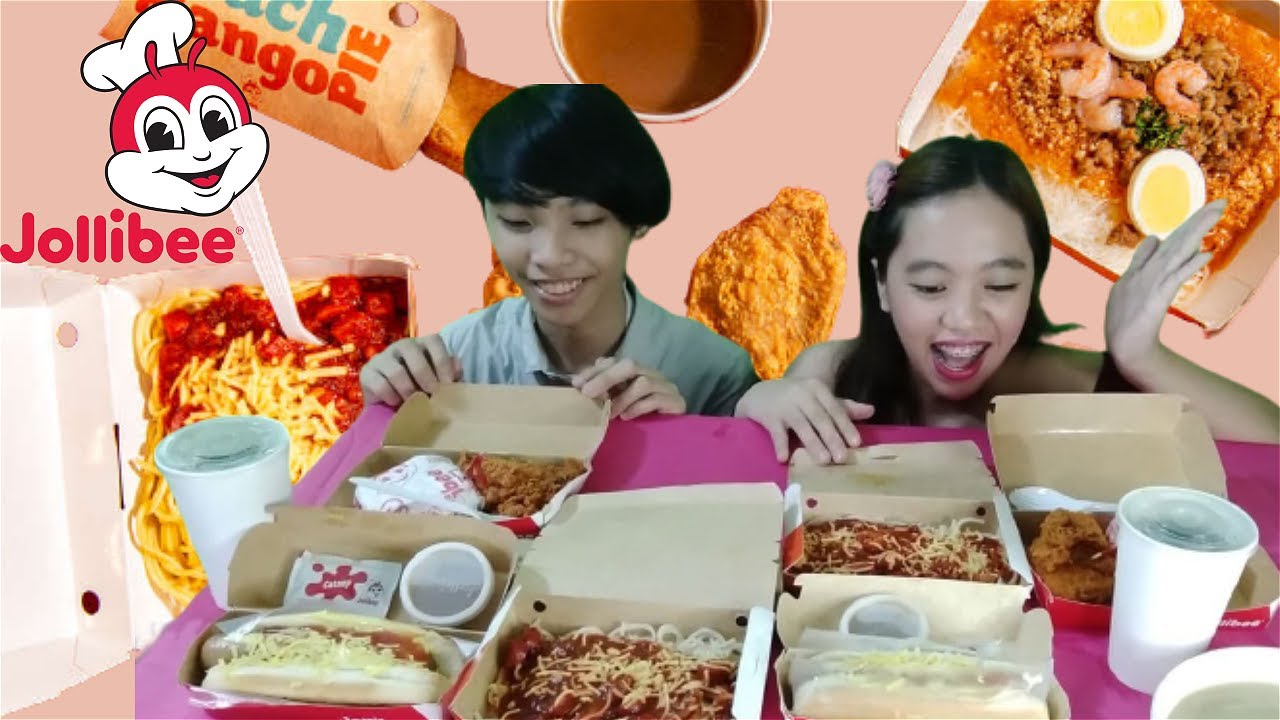 TEAM PUYAT: JOLLIBEE FILIPINO FAST FOOD MUKBANG I4-SIBLINGS - YouTube