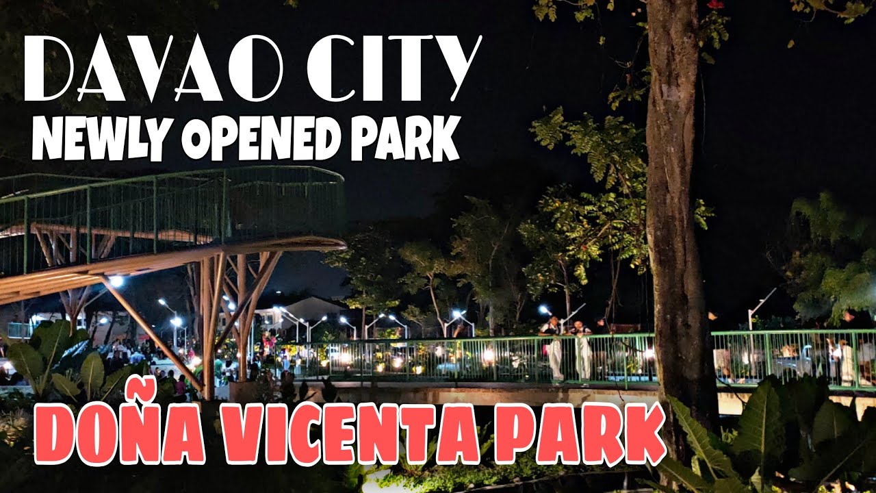 Davao City Doña Vicenta Park Night View #davaocity - YouTube