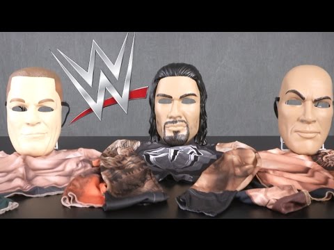 WWE Roman Reigns, John Cena & The Rock Mask and Muscle Shirt from Jakks ...