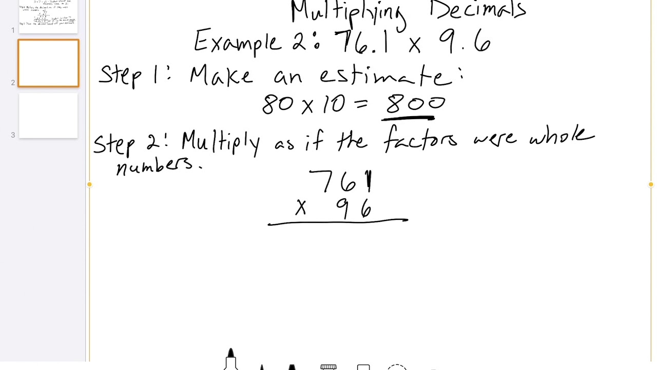 Using Estimation to Multiply Decimals video 2 - YouTube