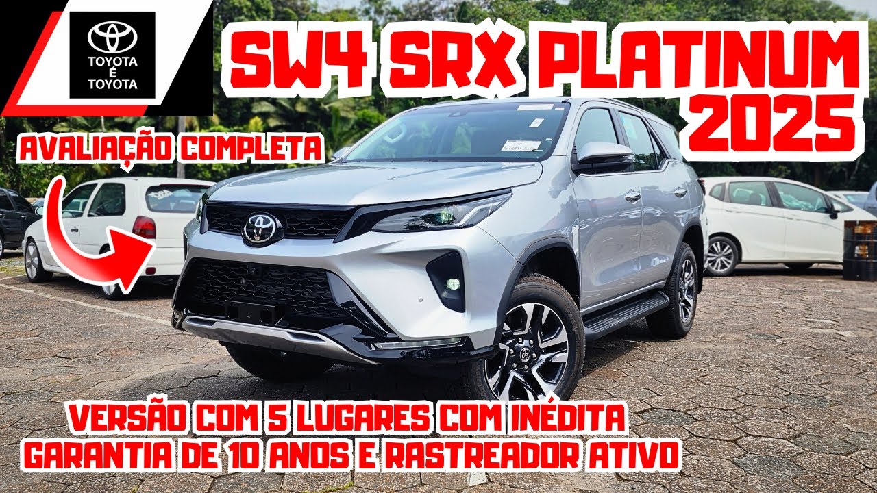 NOVO TOYOTA SW4 SRX PLATINUM 2025 | 10 anos de Garantia e Rasteador ...