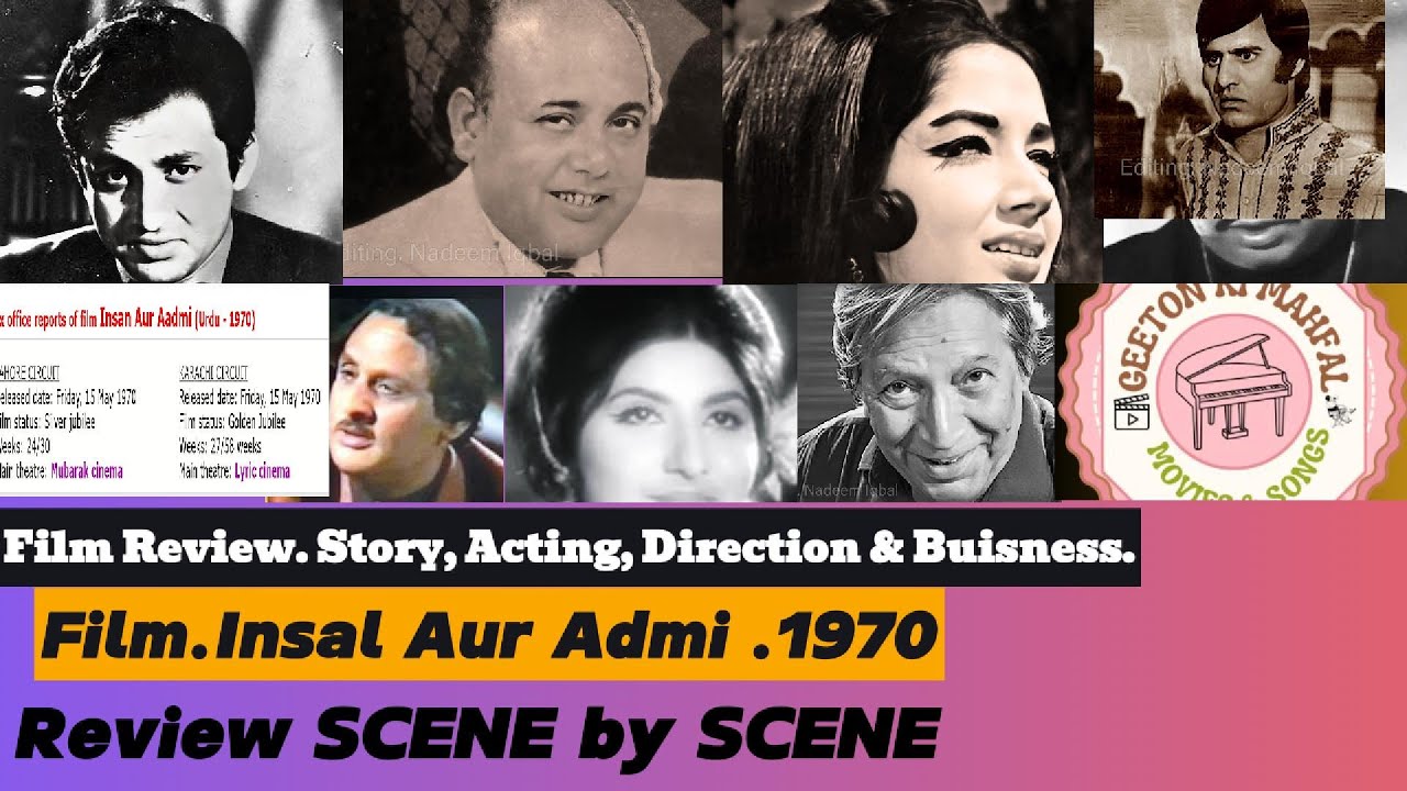 Insan aur Admi. Film 1970. ka Tajzia.Story.Direction.Acting| Music ...