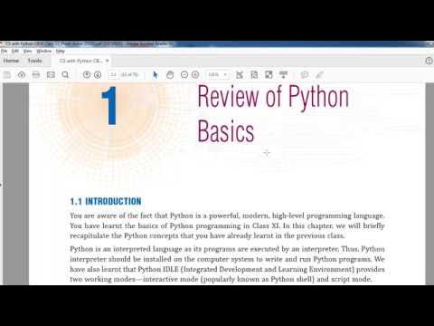 Class XII IP Python Introduction - YouTube