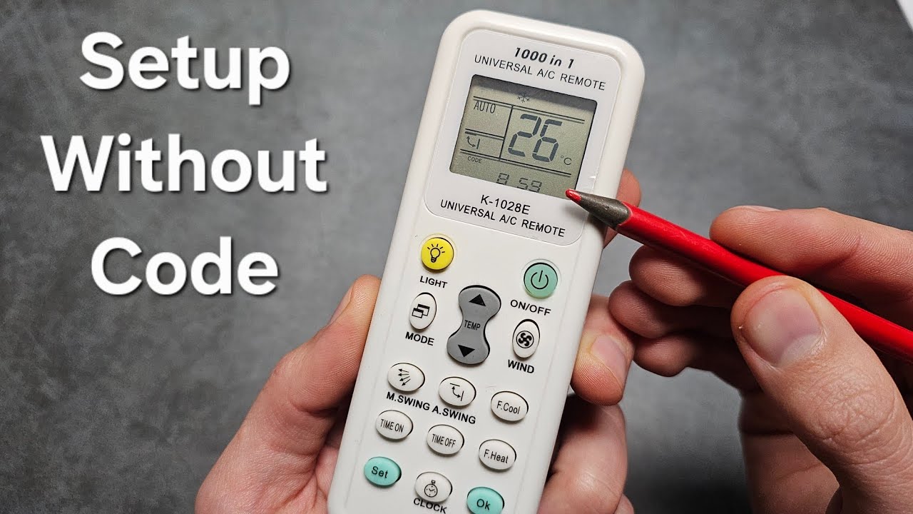 Tutorial - Use Universal AC Remote Without Code - How to Set K-1028E ...