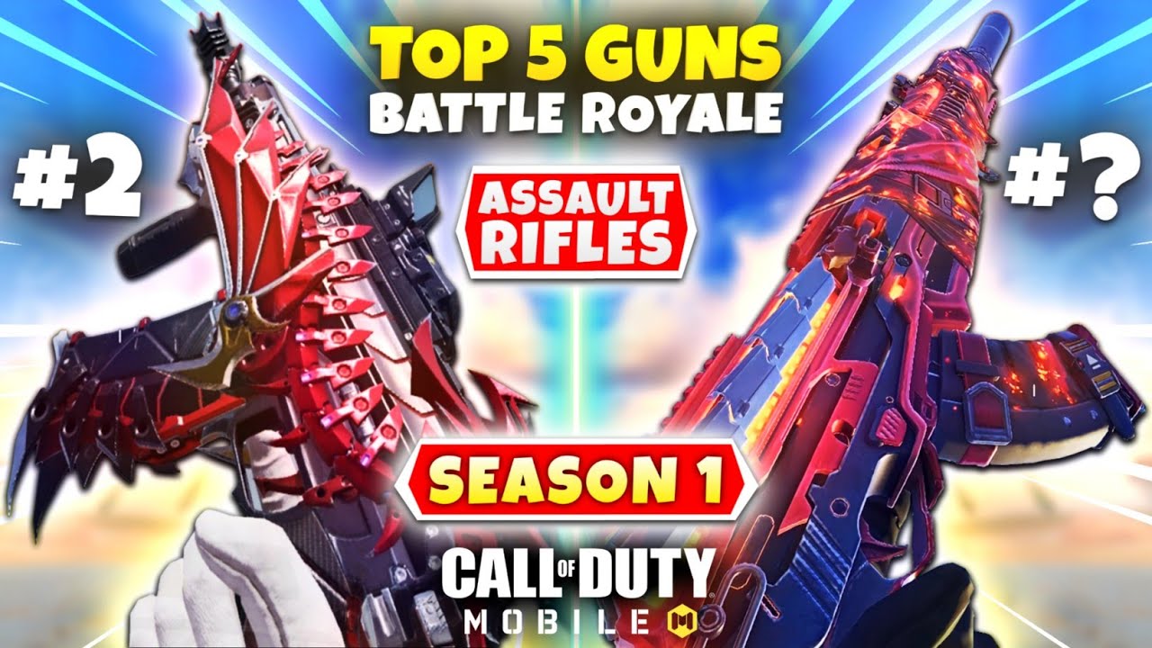 Top 5 BEST Assault Rifles In SEASON 1 Battle Royale | COD Mobile | Best ...