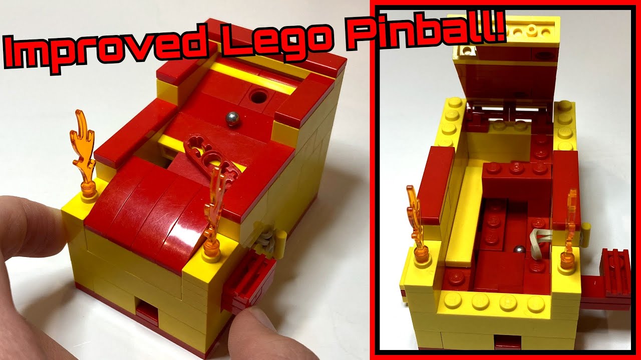 Mini Lego Pinball Machine (new and improved) - YouTube