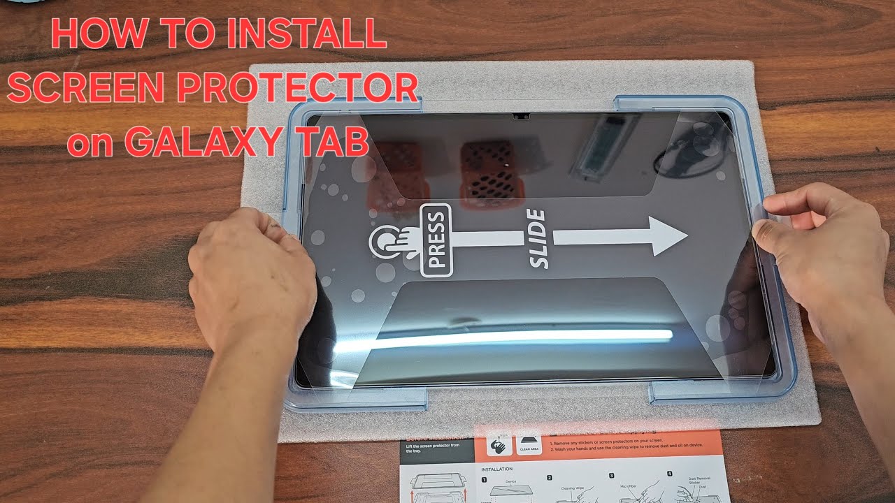 How installation tempered glass on tablet | Tutorial installation ...