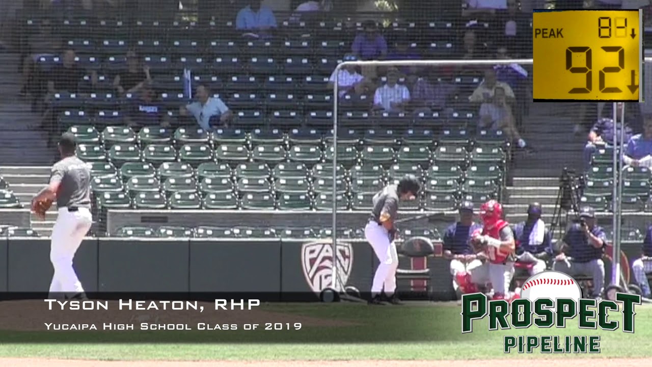 Tyson Heaton Prospect Video, RHP, Yucaipa High School Class of 2019, CF ...