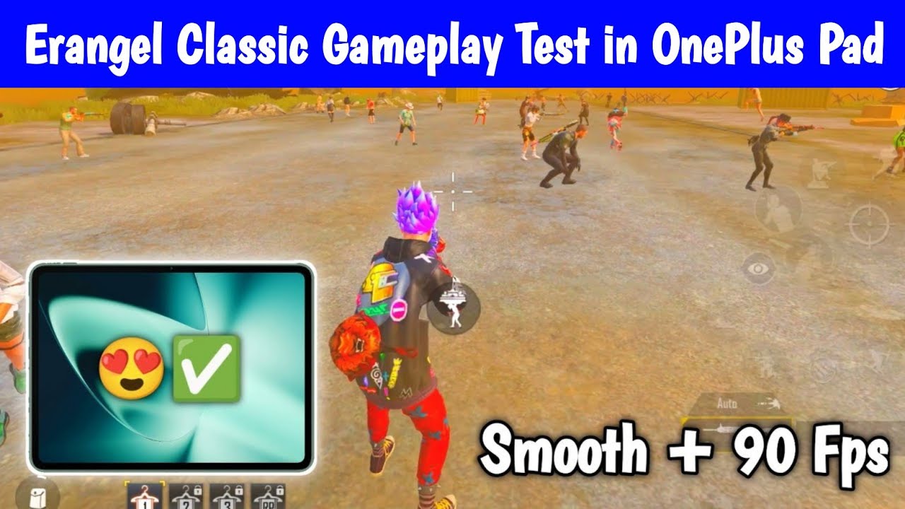 Erangel Classic Gameplay Test in OnePlus Pad | Smooth + 90 Fps 🔥 - YouTube