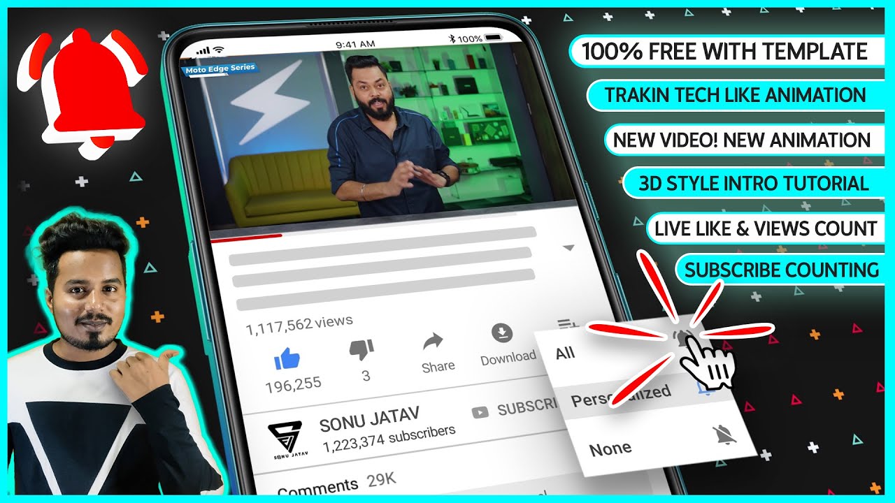How to make Subscribe Intro like Trakin Tech || 3D Sub and bell ...